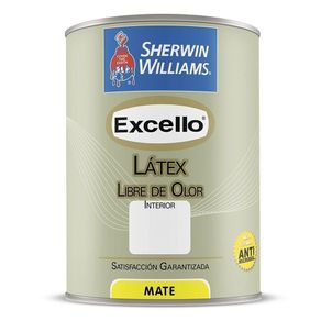 Excello Látex Libre De Olor Mate Ultra Blanco 1 Gal - Sherwin Williams - cemacogt