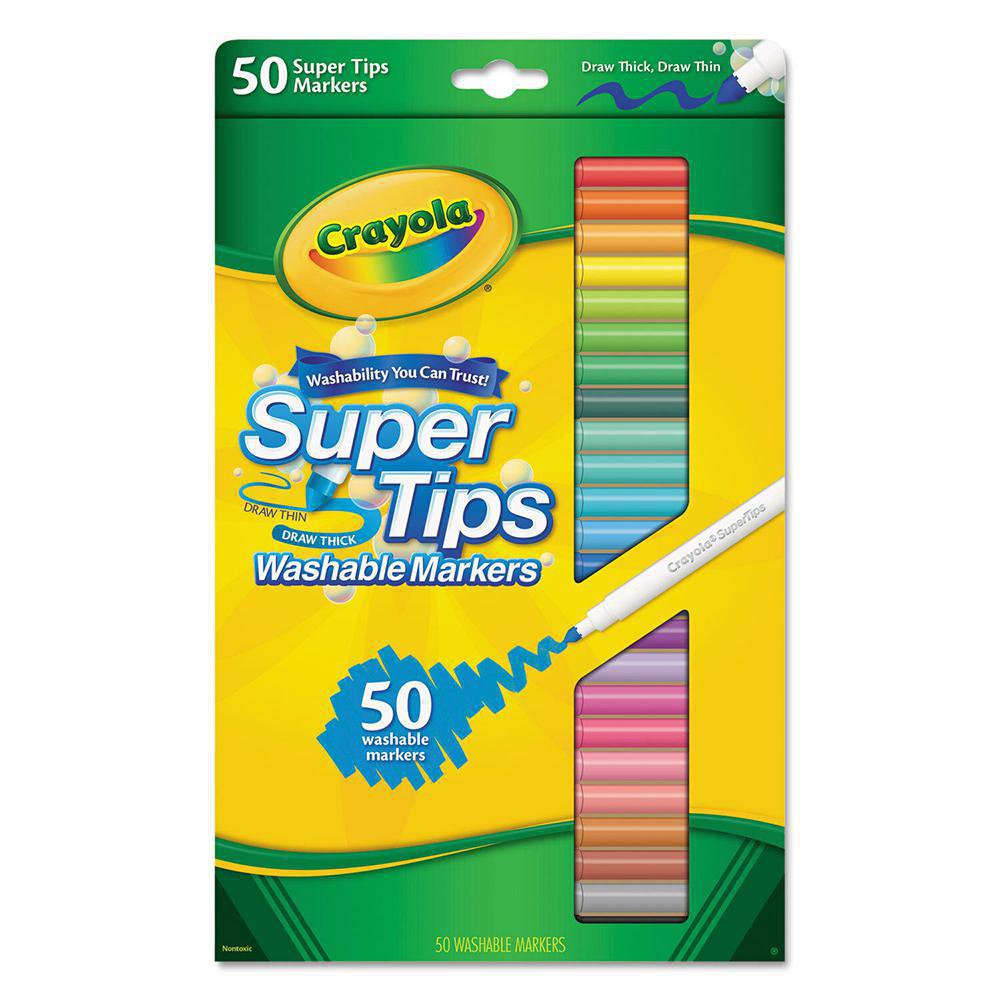 Caja De Marcadores Super Tips Multicolores 50 Unidades - Crayola - cemacogt